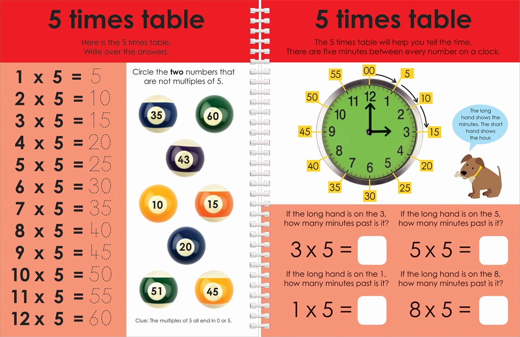 Wipe Clean Workbook: Times Tables (enclosed spiral binding)