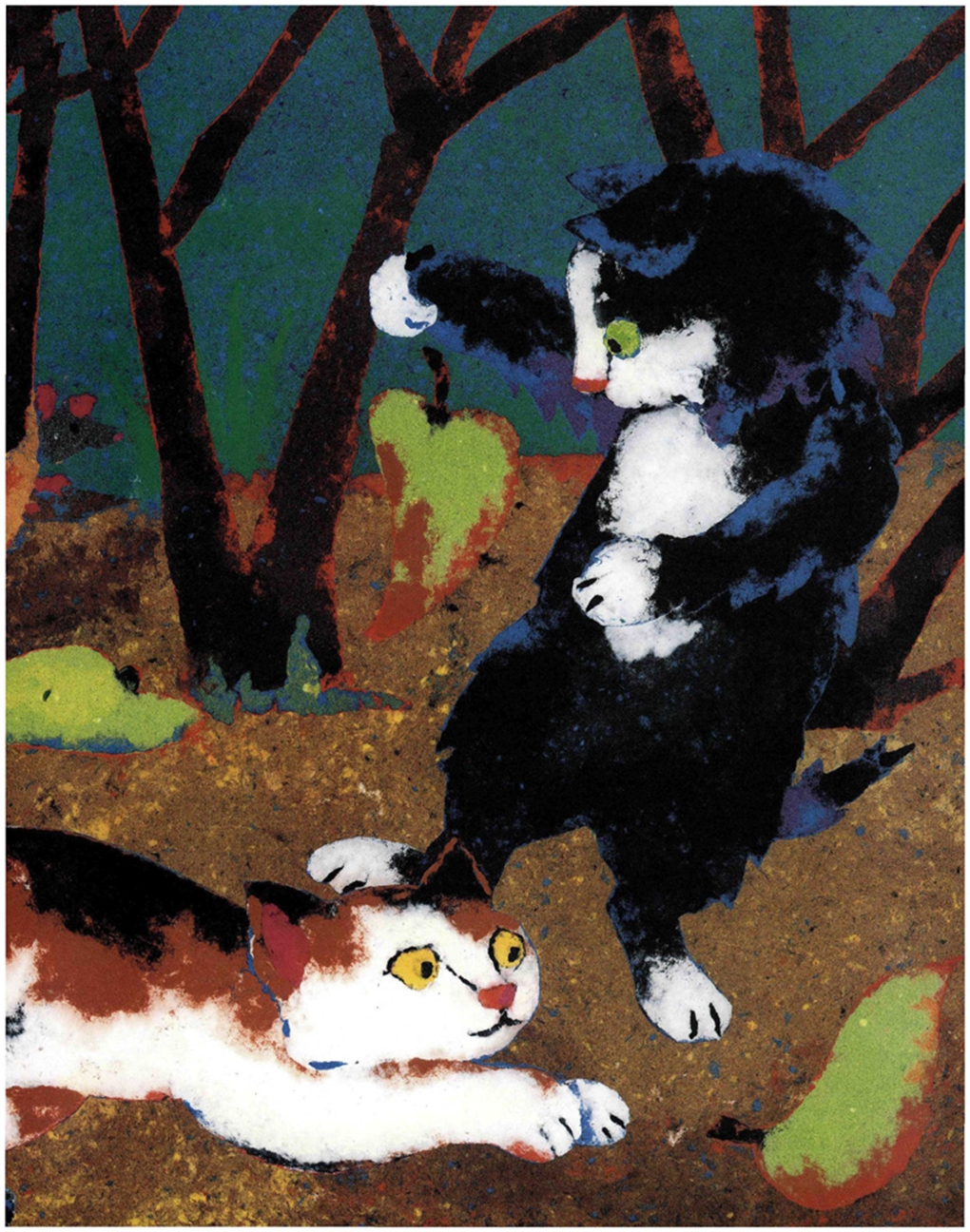 Mama Cat Has Three Kittens