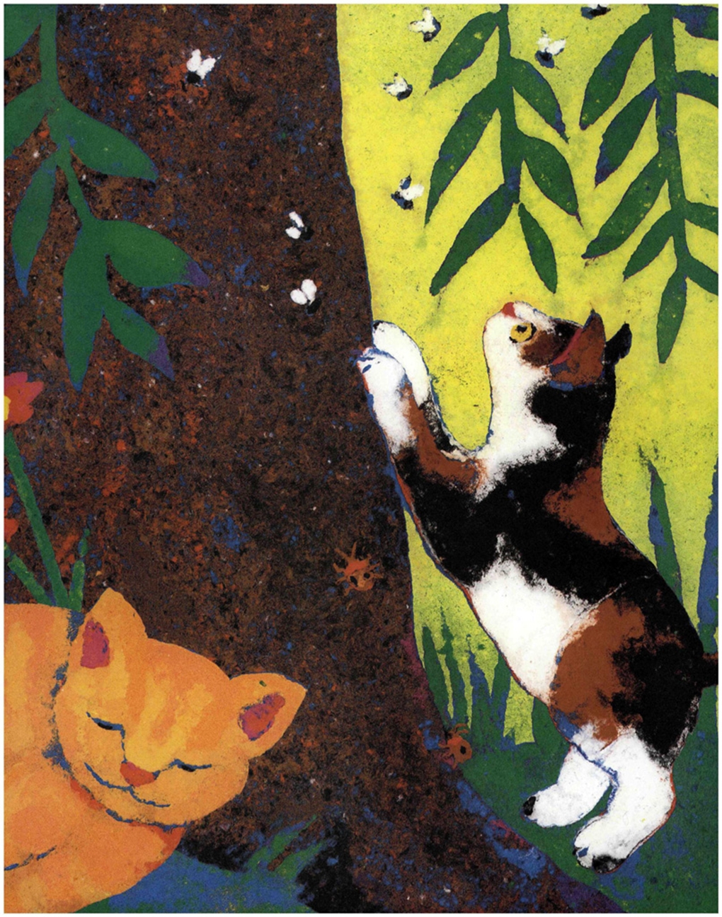 Mama Cat Has Three Kittens